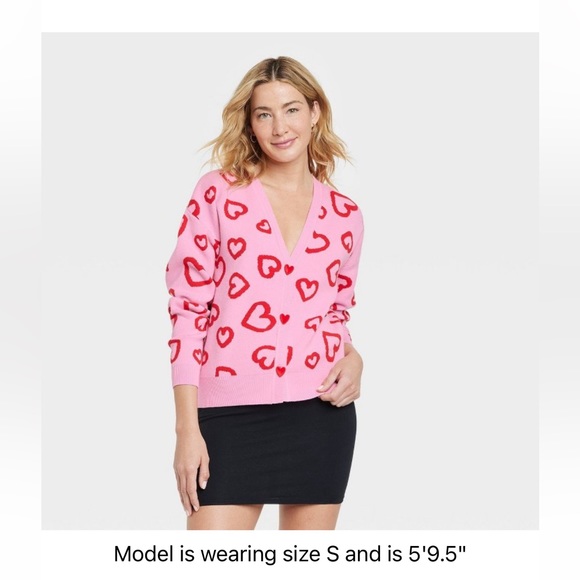 Target | Sweaters | Nwt Womens Valentines Day Graphic Cardigan | Poshmark